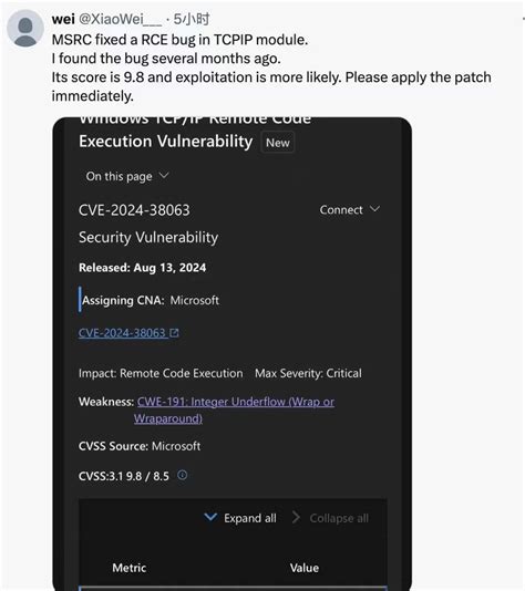 [分享]windows Tcp Ip存在9 8分远程代码执行漏洞 安全资讯 看雪 安全社区 安全招聘