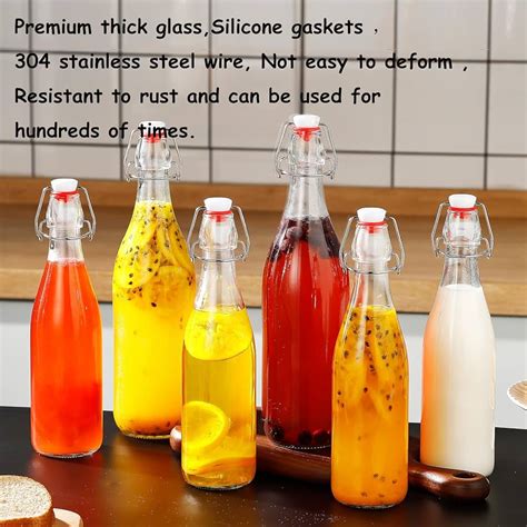 Coquito Bottles 32 Oz Flip Top Beer Glass Swing Top Beer Bottles 16