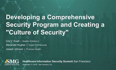 Developing A Comprehensive Security Program And Creating A Culture Of Securitywebinar