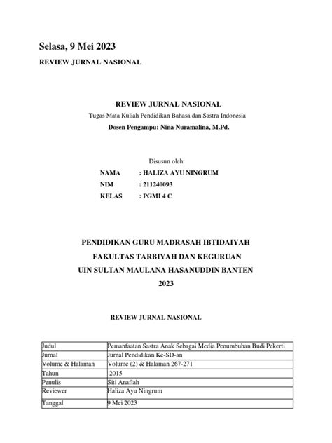 093 Haliza Ayu Review Jurnal Pdf