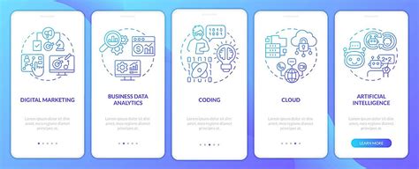Digital Skills Blue Onboarding Mobile App Screen Illustration Welcome