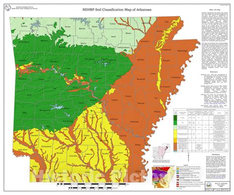 Map Nehrp Soil Classification Amplification Map Of Arkansas 2010