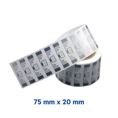 Etiquetas Rfid Uhf 80grs 75mm X 20mm Antena 70mm X 17mm Chip