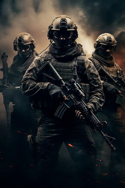 Premium Photo A Task Force Team Wallpaper