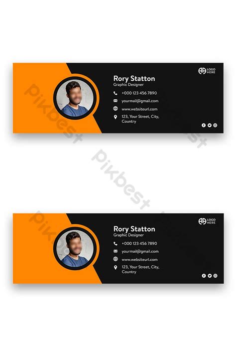 Mẫu Thiết Kế Chữ Ký Email Hiện đại Hoặc Trang Bìa Xã Hội Chân Trang