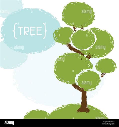 Natural Background With Tree In Grunge Style Stock Vector Image Art Alamy