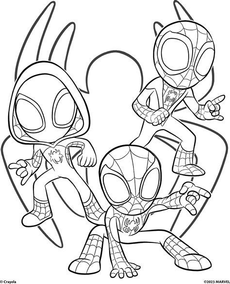 Spiderman And Friends Coloring Pages Free 2025