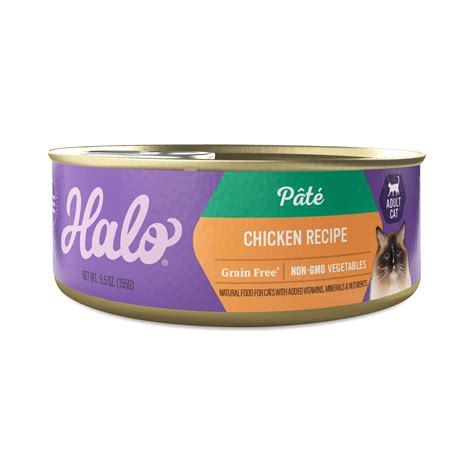 Halo Holistic Grain Free Wet Cat Food For Adult Cats Indoor Chicken