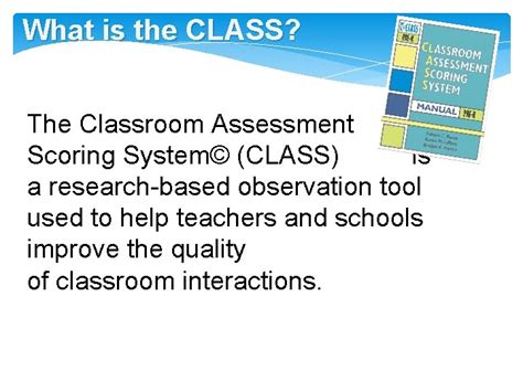 Using The Class Tool To Improve Instructional Practices