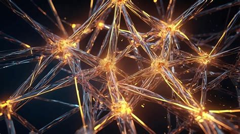 Abstract Plexus Structure With Sparkling Light Elegant Futuristic Design Featuring