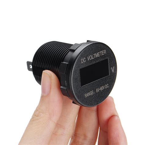 Mini Boat Marine Digital Oled Voltmeter Voltage Gauge Waterproof 12v 2