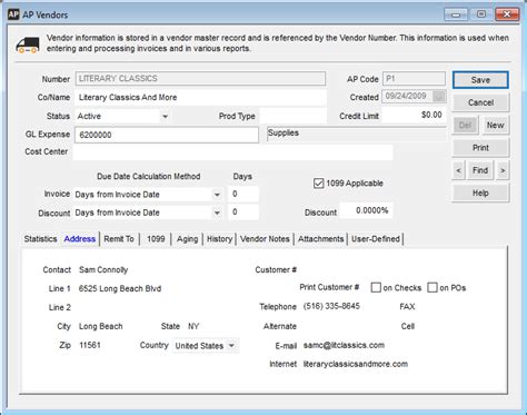 Modify An Existing Vendor