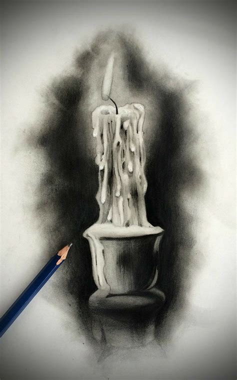Realistic Candle Drawing