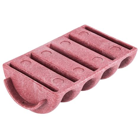 Hs Inc Hs1022 4 Shell Raspberry Polyethylene Taco Server 12 Case