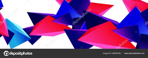 Triangle Mosaic Abstract Background 3d Triangular Low Poly Shapes Geometric Vector