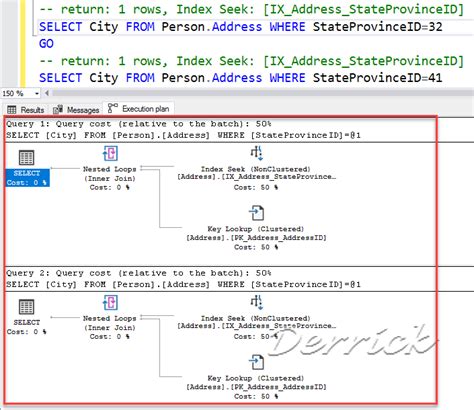 德瑞克：sql Server 學習筆記 Sql Server Look At Execution Plan And Index Use