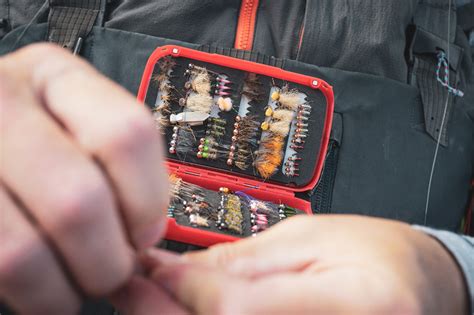 Fly Patch Box Red Fulling Mill Fly Fishing