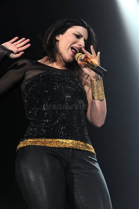 Laura Pausini During The Live Concert Editorial Image Image Of Golden