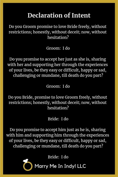 Marriage Declaration Of Intent