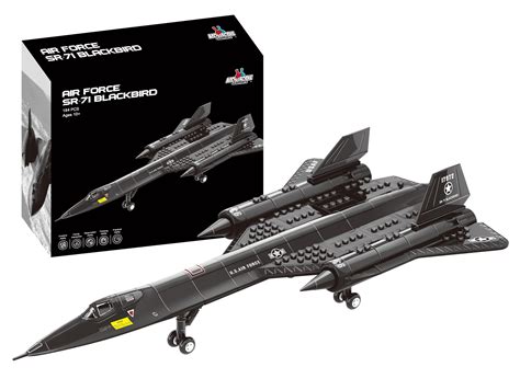 Sr 71 Blackbird Jet Building Block Set 184 Pcs Blackbird Jet Building