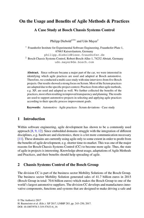 Pdf On The Usage And Benefits Of Agile Methods And Practices