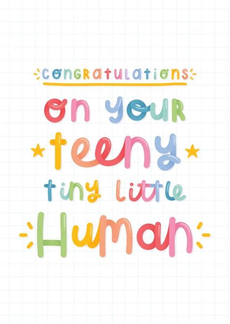 Teeny Tiny Human Congratulations Card Thortful