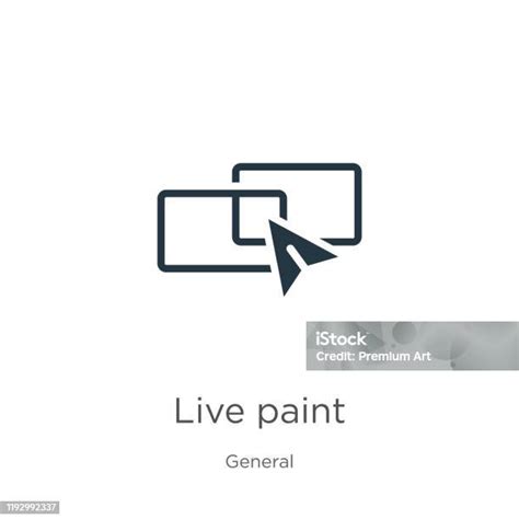 라이브 페인트 아이콘 벡터입니다 흰색 배경에 고립 된 일반 컬렉션에서 유행 플랫 라이브 페인트 아이콘입니다 벡터 일러스트는 웹 및 모바일 그래픽 디자인 로고 Eps10에