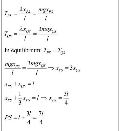 homework and exercises particle attached in equilibrium to two