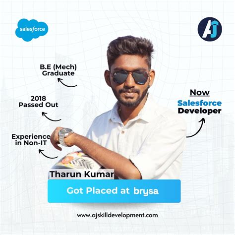 Ajsd Academy The Salesforce Training Hub On Linkedin Successstory Ajsdacademy Placement