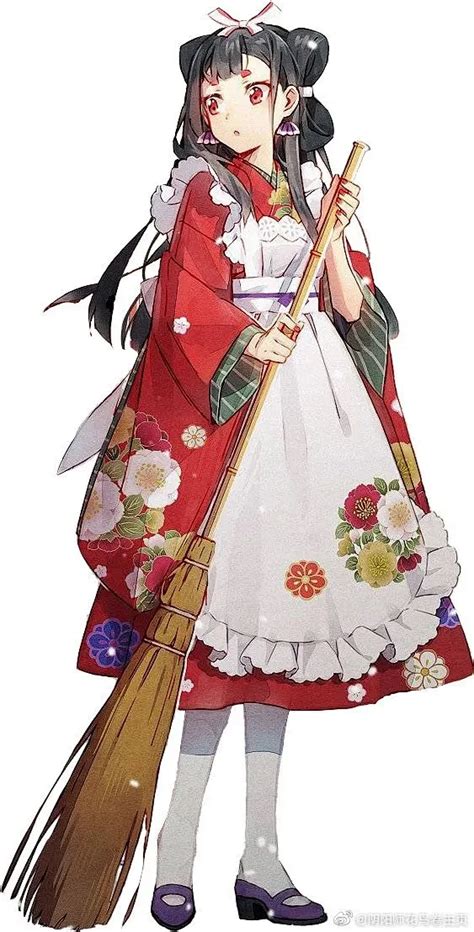 和服与女仆装的结合设计 花瓣网