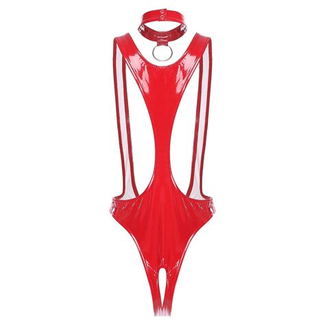 Women Bodysuit High Cut Jumpsuit Catsuit Clubwear Nightclub Leotards