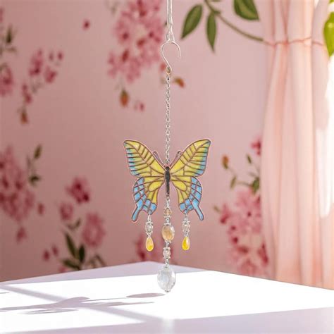 Hanging Glass Suncatcher Butterfly Sproutwell Decor