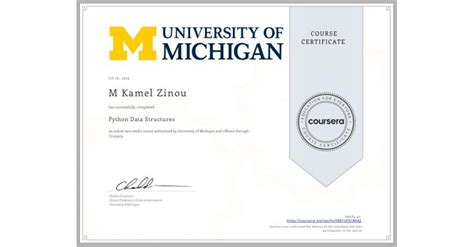 Kamel Zinou On Linkedin Completion Certificate For Python Data Structures