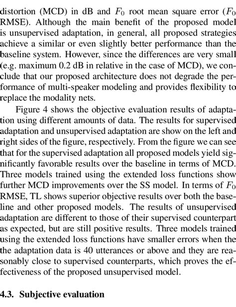objective evaluation for supervised and unsupervised adaptation tasks