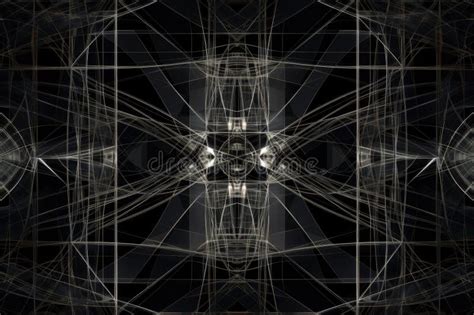 Abstract Grid Of Lines And Shapes Each Component Possessing Its Own