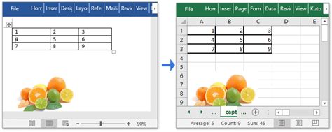 Как преобразовать Word в Excel