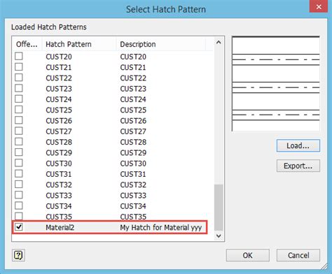 How To Import Custom Hatch And Use It For Specific Materials In Inventor