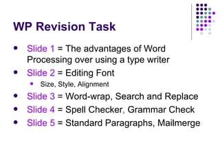 Word Processing Slides PPT