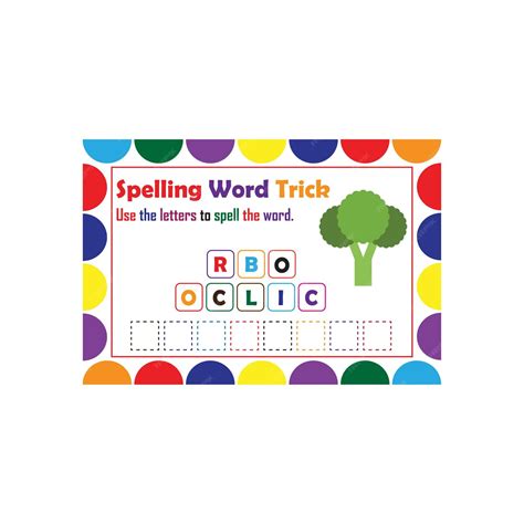 Truque De Soletrar Palavras Use As Letras Para Soletrar A Palavra Vetor Premium