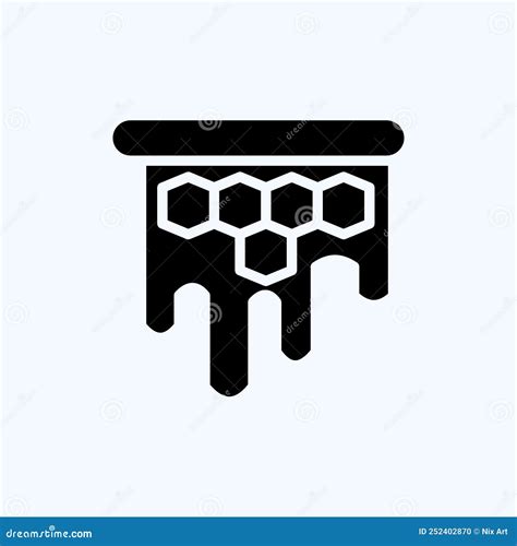 Icon Hive Frame Suitable For Bee Farm Glyph Style Simple Design Editable Design Template
