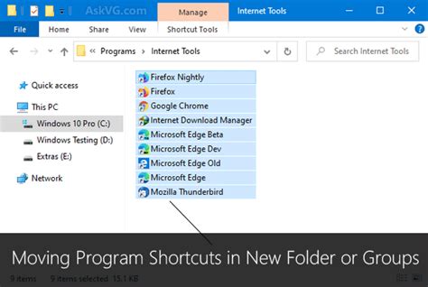 [tip] add remove and group program shortcuts in windows 10 start menu
