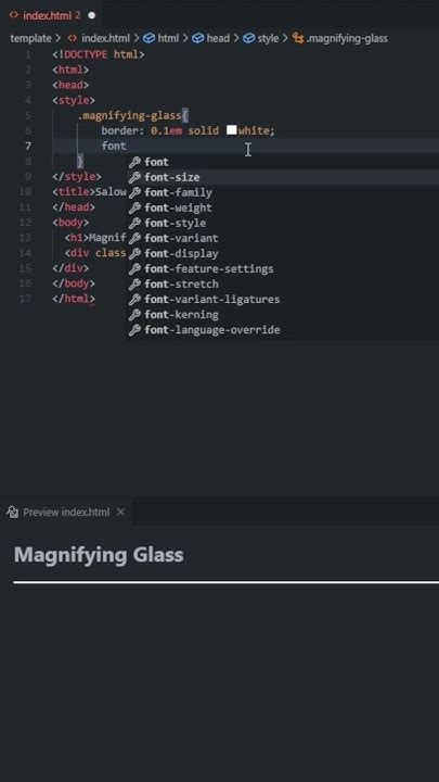 Magnifying Glass Effect Using Html And Css Html Css Javascript