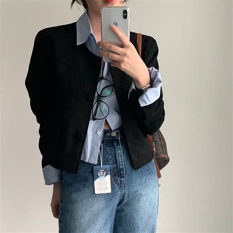 크림치즈마켓 가을자켓1등💌고급스러움 자체제작 크치made 투어스 크롭 긴팔 하객룩 스웨이드 자켓 Jk