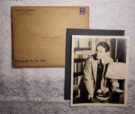 1930s Legendary Actor Edward G Robinson Autographed Photo In Original
