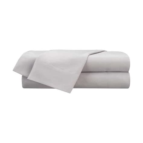 Martex Easy Living Solid 100 Polyester Light Gray King Sheet Set