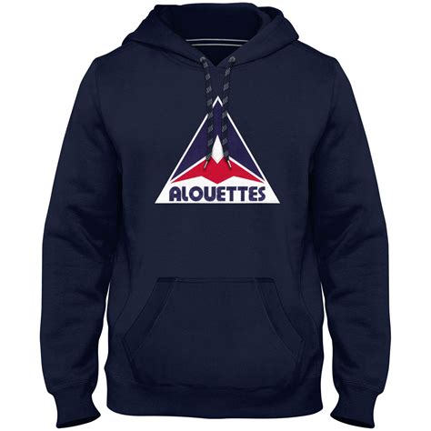 Montreal Alouettes Cfl Express Twill Retro Logo Hoodie Navy