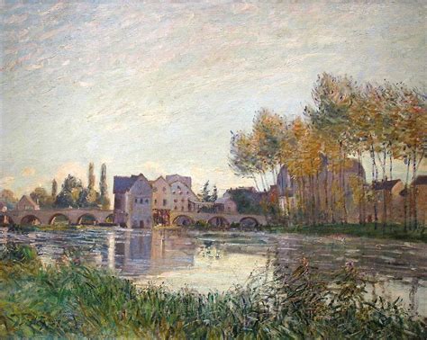 Sunset At Moret 1888 By Alfred Sisley Artchive