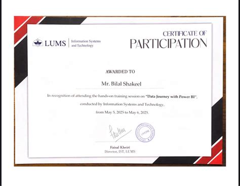 Powerbi Dataanalytics Lums Training Professional Microsoft Bilal Shakeel