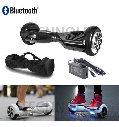 Hoverboard Skate Elétrico Preto 65 Polegadas Led Bluetooth Frete Grátis