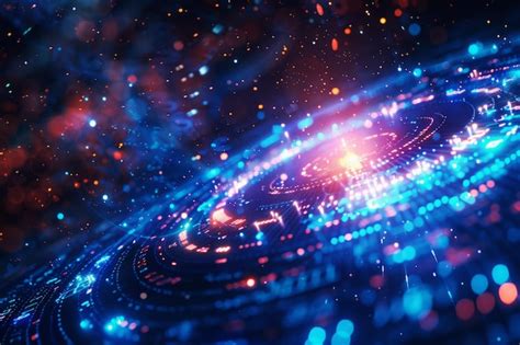 Premium Photo Abstract Visualization Of Digital Data Stream In Cyberspace